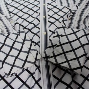P.J. Mark | Shirts | Pj Mark Diamond Checkered French Cuff Dress Shirt ...